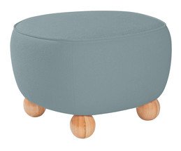 Puff Ball Feet em Boucle Aveludado Azul | Westwing