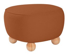 Puff Ball Feet em Boucle Aveludado Terracota | Westwing