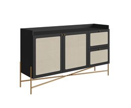 Buffet Tela Oslo Nero e Dourado | Westwing