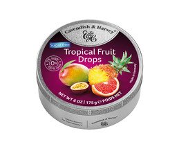 Bala Alemã Cavendish & Harvey Sugar Free Tropical Fruit Drops - 175G ...