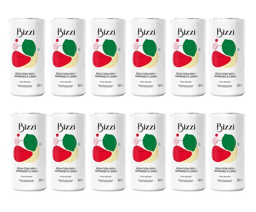 Água com Gás Saborizada Bizzi Sabor Morango e Limão | Westwing