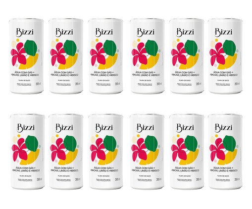 Água com Gás Saborizada Bizzi Sabor Abacaxi, Limão e Hibisco | Westwing