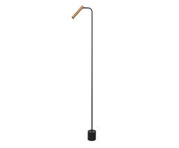 Luminária de Chão Aguitoni Preto e Dourado - Bivolt | Westwing