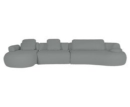 Sofá Laguna by Elle - Chaise Esquerda - Boucle Cinza V | Westwing